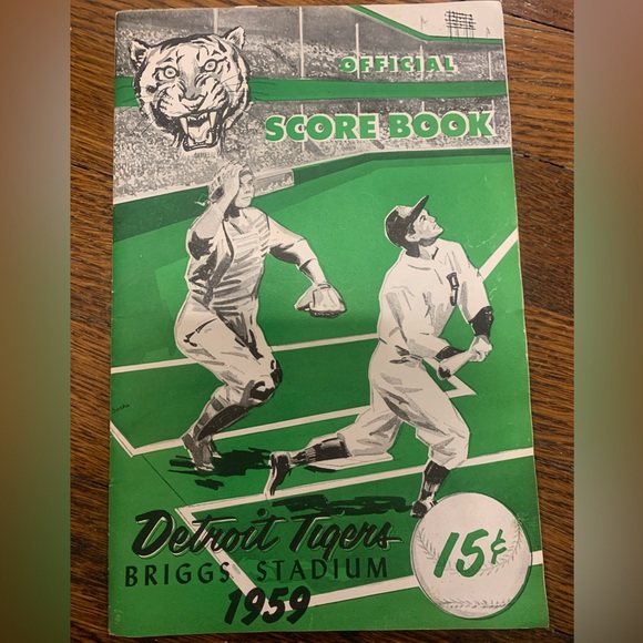 Detroit Tigers | Games | Vintage Detroit Tigers 959 Baseball Score Book ...